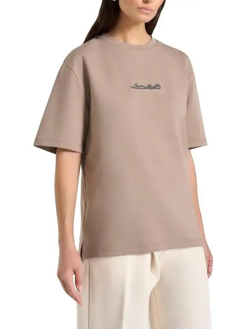 Manière De Voir Signature Relaxed Fit T-shirt - Taupe