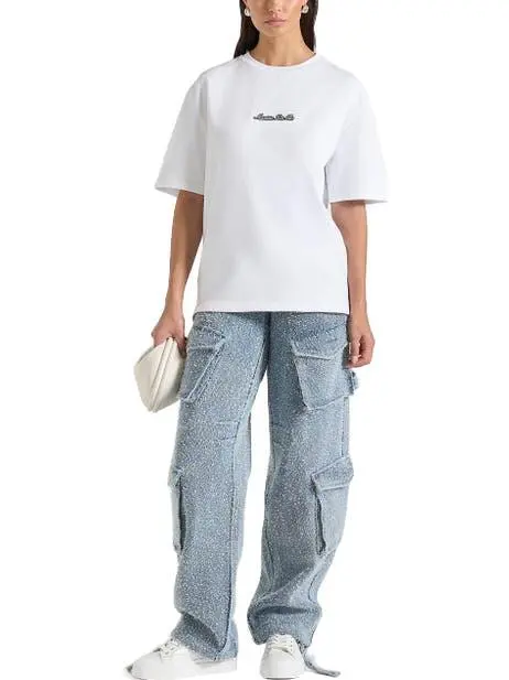 Manière De Voir Signature Relaxed Fit T-shirt - White