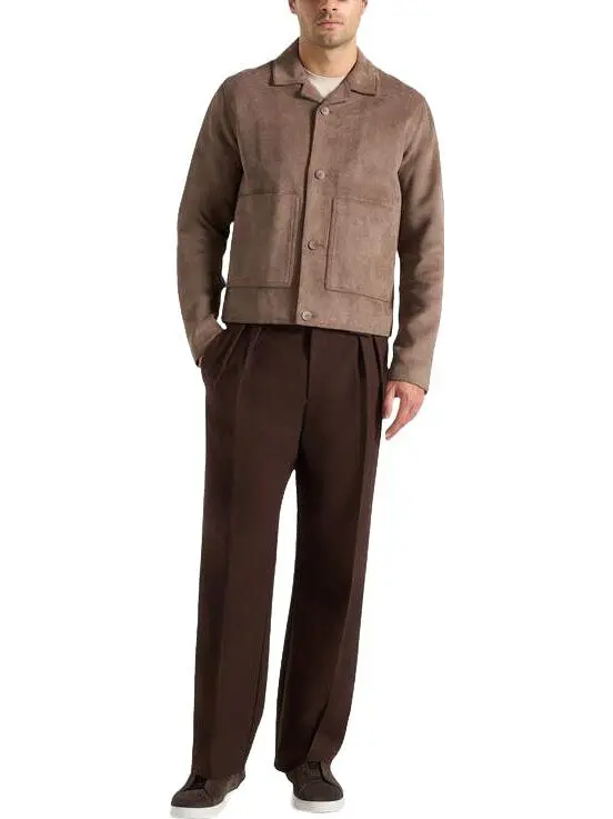 Manière De Voir Relaxed Fit Pleated Tailored Trousers - Brown
