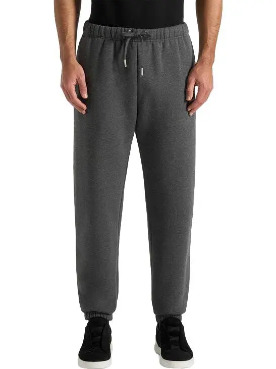 Manière De Voir Signature Regular Fit Cuffed Sweatpants - Charcoal Grey