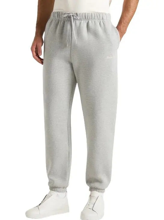 Manière De Voir Signature Regular Fit Cuffed Sweatpants - Marl Grey