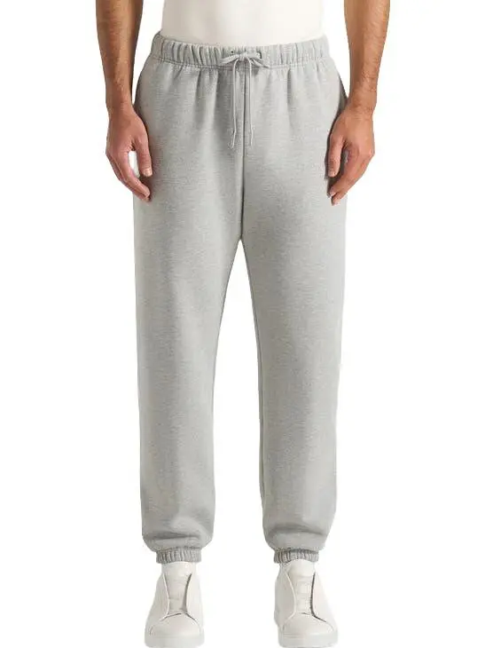 Manière De Voir Signature Regular Fit Cuffed Sweatpants - Marl Grey