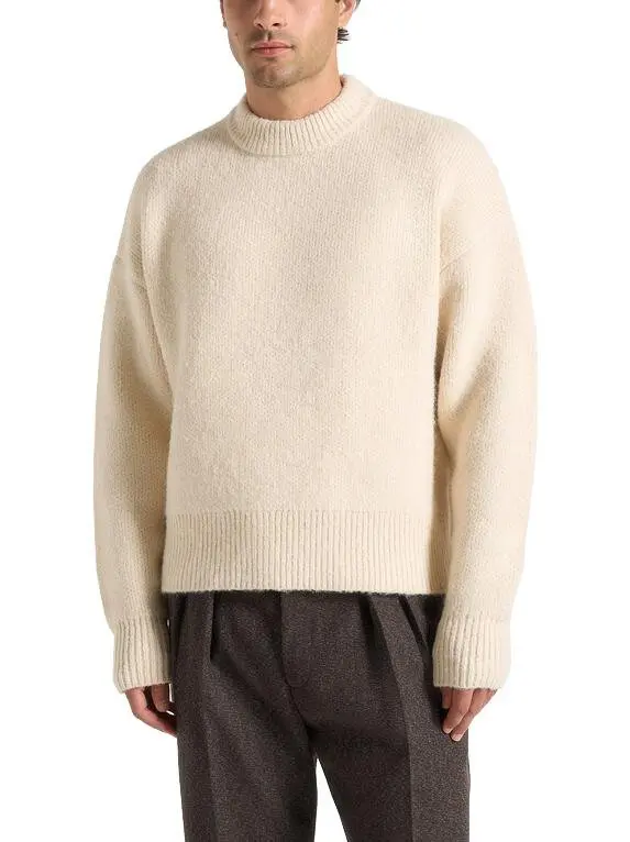Manière De Voir Brushed Wool Knit Jumper - Cream