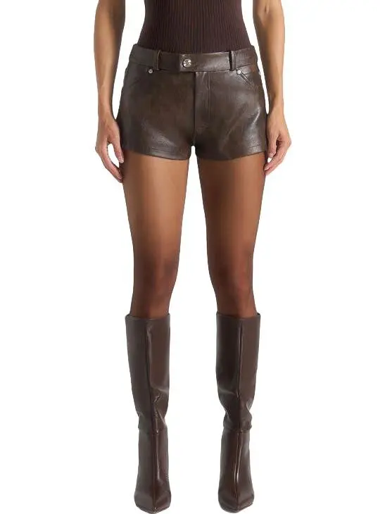 Manière De Voir Samia Mini Shorts - Brown