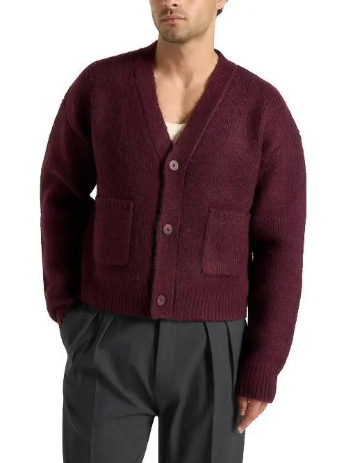 Manière De Voir Charlie Knitted Cardigan - Wine Red