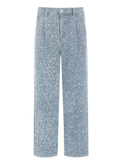 Manière De Voir Arnault Boucle Pleated Jeans - Blue