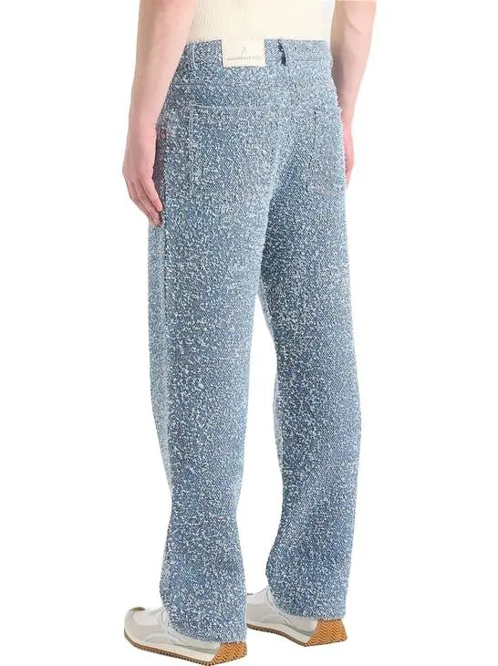 Manière De Voir Arnault Boucle Pleated Jeans - Blue