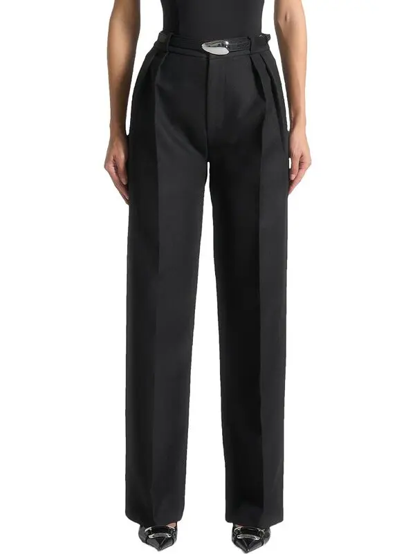 Manière De Voir Tailored Twin Pleat Trousers - Black