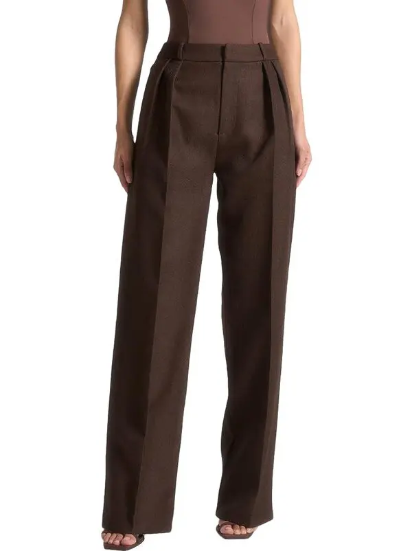 Manière De Voir Tailored Twin Pleat Trousers - Brown