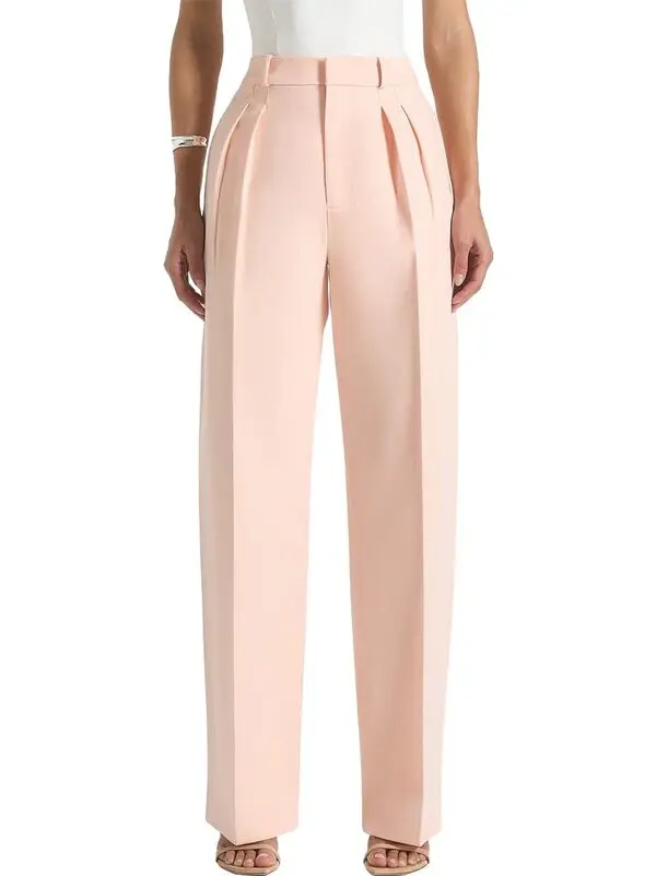 Manière De Voir Tailored Twin Pleat Trousers - Peach