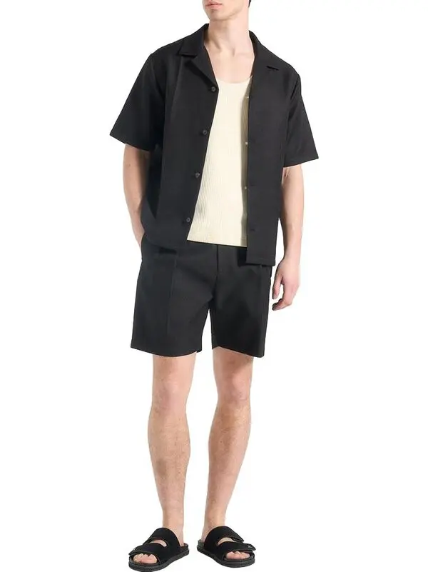 Manière De Voir Bertrand Twin Pleat Tailored Shorts - Black