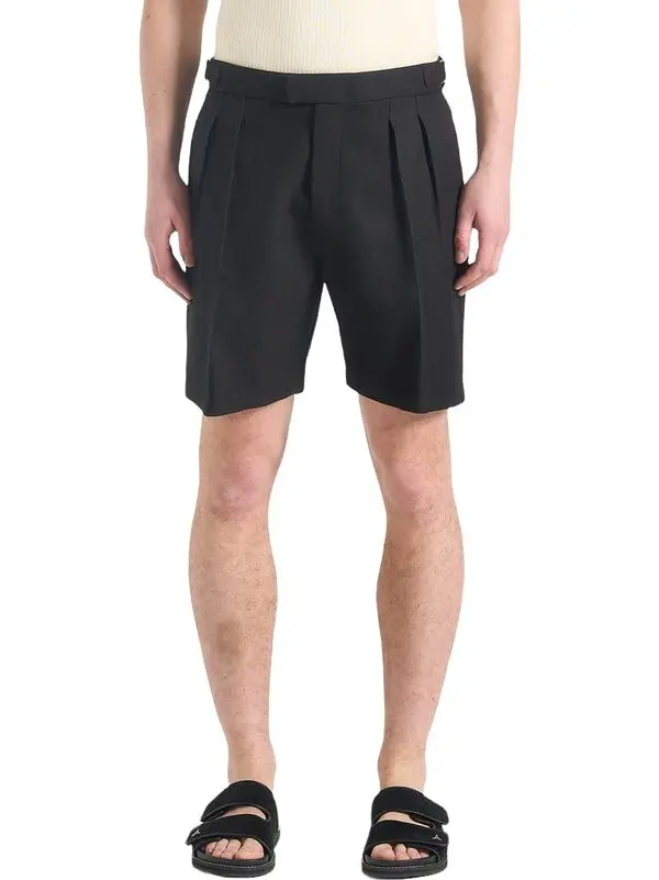 Manière De Voir Bertrand Twin Pleat Tailored Shorts - Black