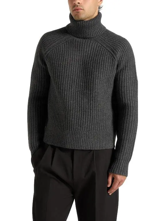 Manière De Voir Rudy Roll Neck Chunky Knit Jumper - Grey