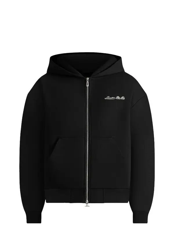 Manière De Voir Relaxed Fit Zip Hoodie - Black