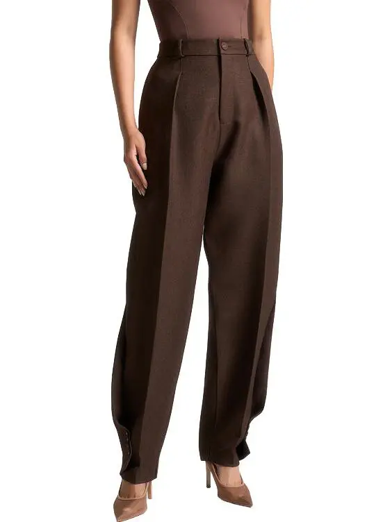 Manière De Voir Sophie Twist Leg Tailored Trousers - Brown