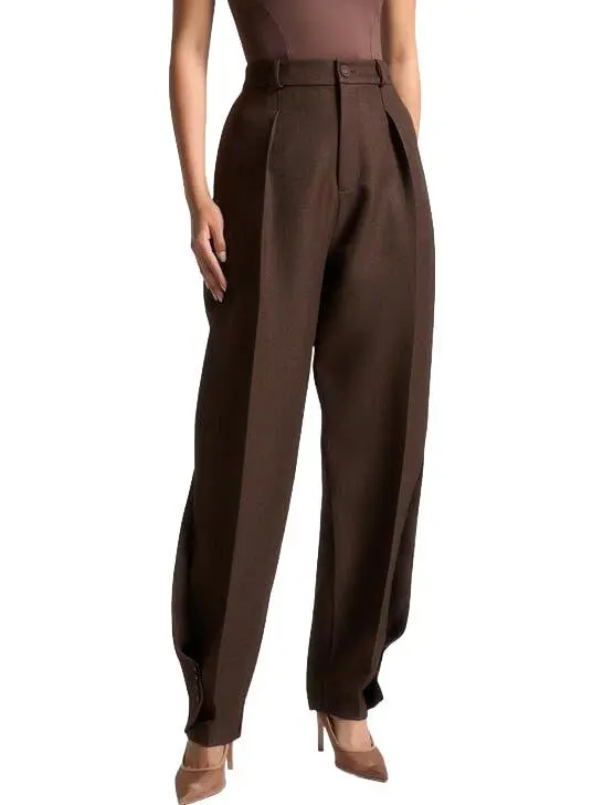 Manière De Voir Sophie Twist Leg Tailored Trousers - Brown
