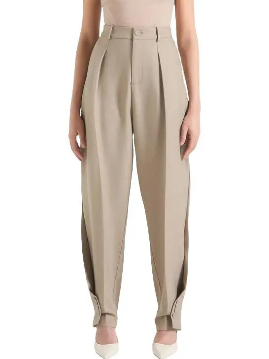 Manière De Voir Sophie Twist Leg Tailored Trousers - Taupe