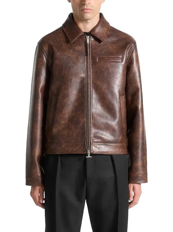 Manière De Voir Vintage Leather Jacket - Brown