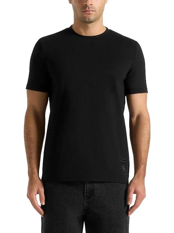 Manière De Voir Regular Fit Cotton T-shirt - Black