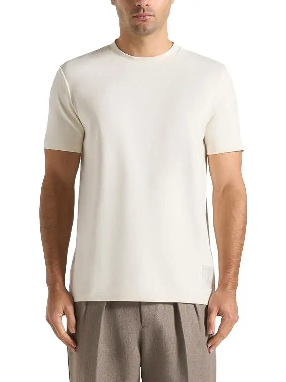 Manière De Voir Regular Fit Cotton T-shirt - Cream