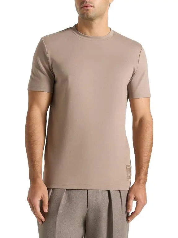 Manière De Voir Regular Fit Cotton T-shirt - Taupe
