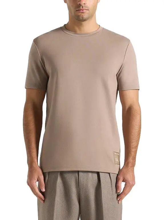Manière De Voir Regular Fit Cotton T-shirt - Taupe