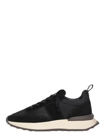 Manière De Voir Monaco Suede And Nylon Runner - Black