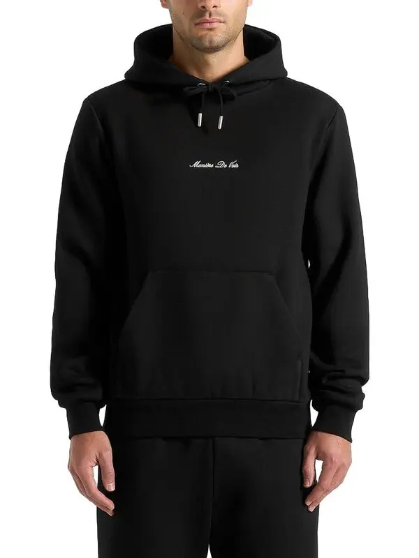 Manière De Voir Signature Regular Fit Hoodie - Black