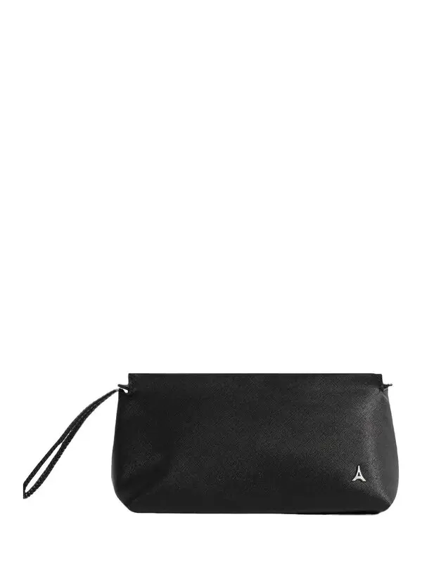 Manière De Voir Textured Vegan Leather Wash Bag - Black