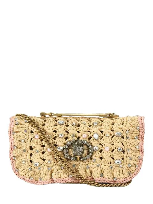 Kurt Geiger Chelsea Woven Shoulder Bag - Open Beige