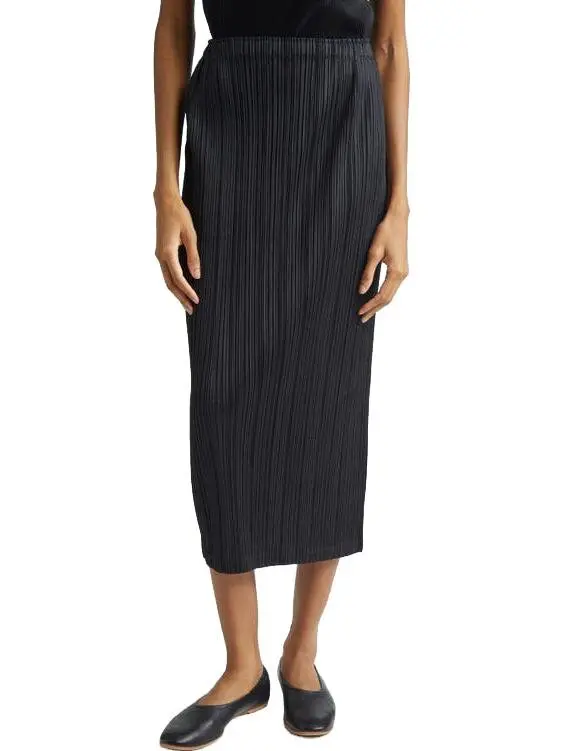 Issey Miyake Thicker Bottoms 1 Pleated Skirt - Black