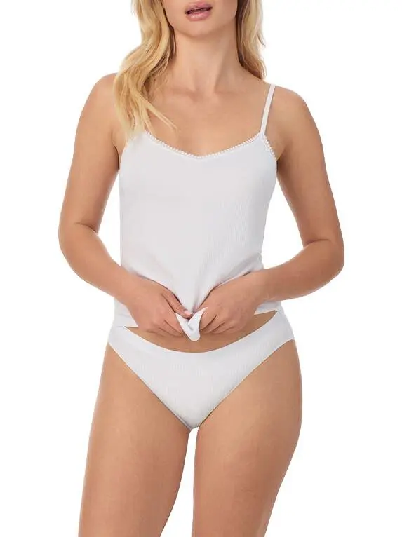 ON GOSSAMER Cabana Rib Camisole - White