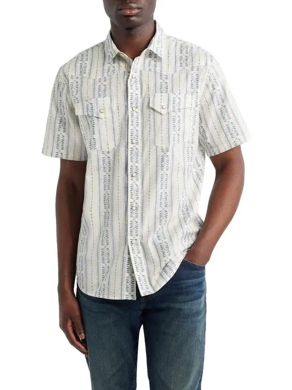Pendleton Laramie Short Sleeve Snap-up Western Shirt - Laurel Grove Stripe
