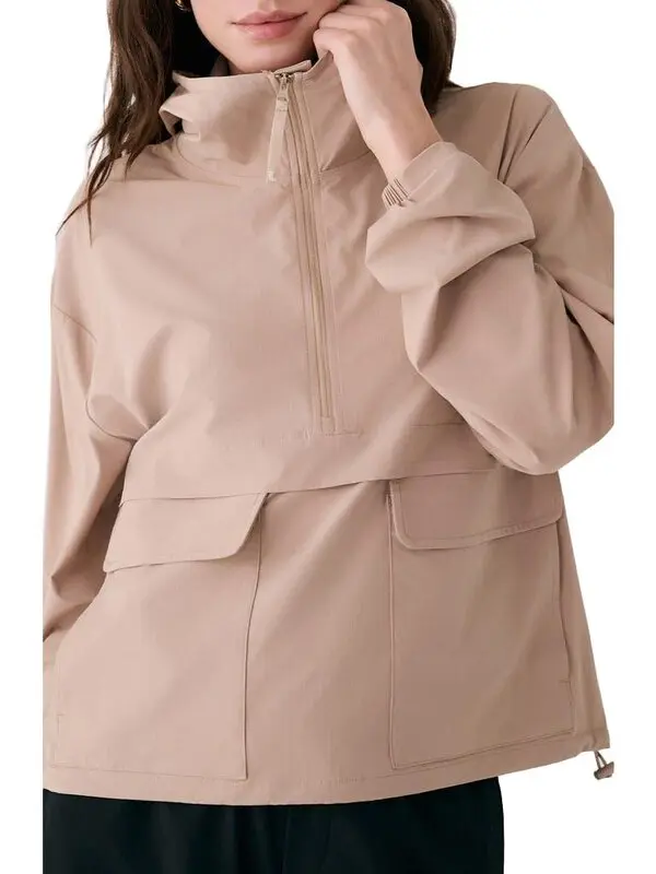 LOLE Sofia Water Repellent Pullover Jacket - Sandshell