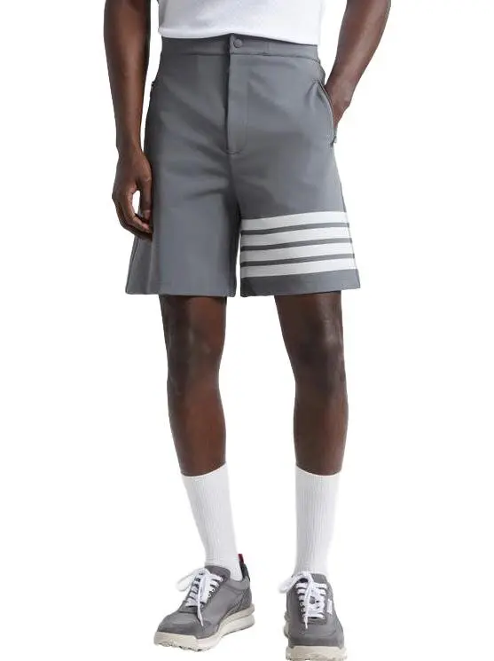 Thom Browne 4-bar Tech Shorts - Medium Grey