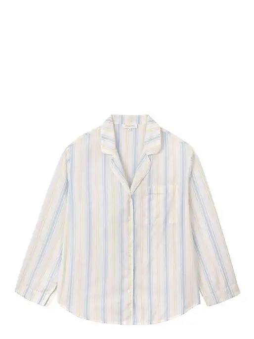THE WHITE COMPANY Striped Relaxed-fit Cotton Pyjama Shirt - Bluestripe