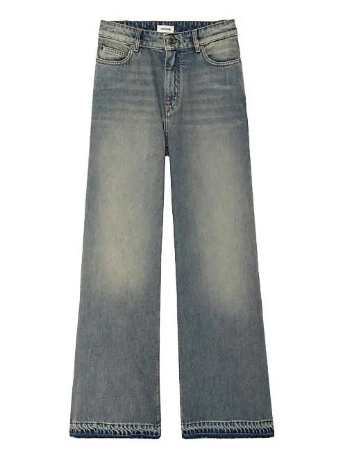 Zadig&Voltaire Eli Wide-leg Mid-rise Jeans - Light Blue