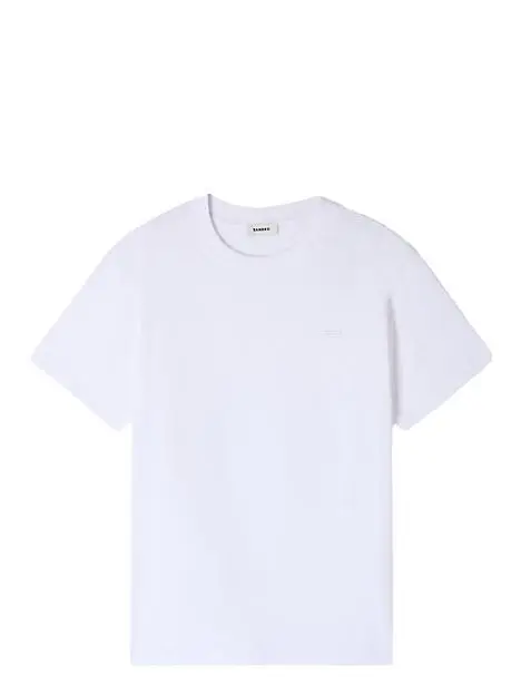 Sandro Logo-appliqué Regular-fit Cotton-jersey T-shirt - White