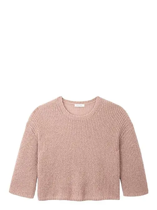 THE WHITE COMPANY Stitch-detail Relaxed-fit Knitted Jumper - Rosebud