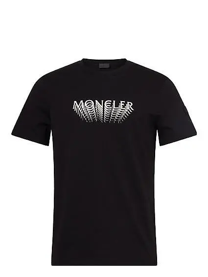 Moncler Badge Crewneck Cotton-jersey T-shirt - Black