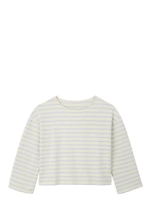 THE WHITE COMPANY Stripe Cotton-jersey Top - Bluestripe