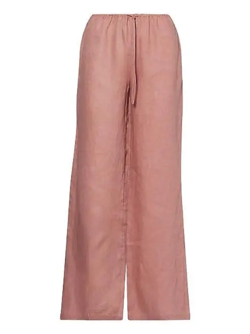 Monday Swimwear Wide-leg Linen Trousers - Mauve Linen