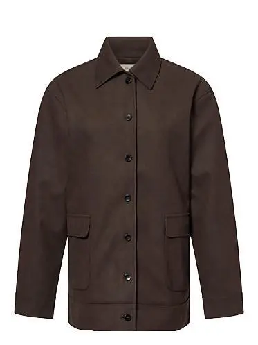 Dissh Otis Faux-suede Jacket - Bitter Choc