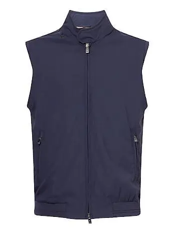 Corneliani Regular-fit Stretch-wool Blend Gilet - Dark Blue