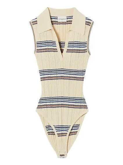 Claudie Pierlot Striped Sleeveless Knitted Bodysuit - Multicolored