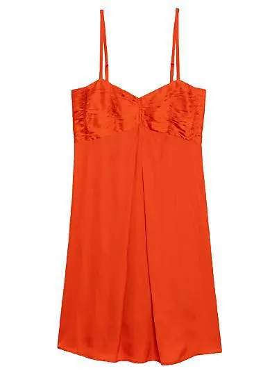 Zadig&Voltaire Rippies Pleated-bodice Mini Dress - Tangerine