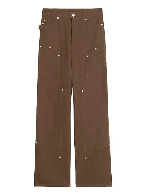 Zadig&Voltaire Perya Straight-leg Cotton Trousers - Moss