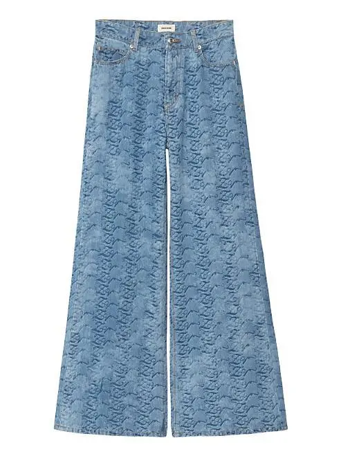 Zadig&Voltaire Wide-leg High-rise Jeans - Light Blue