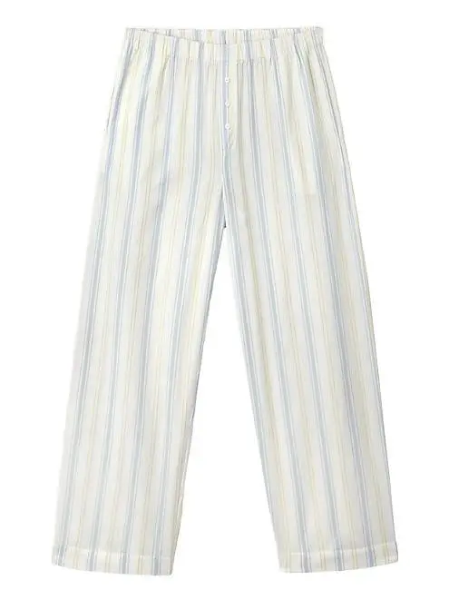 THE WHITE COMPANY Striped Relaxed-fit Cotton Pyjama Trousers - Bluestripe