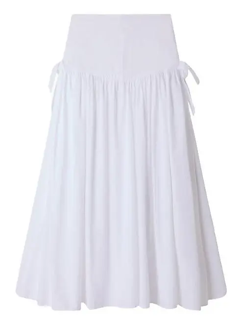 Sandro Side-tie Cotton Maxi Skirt - White